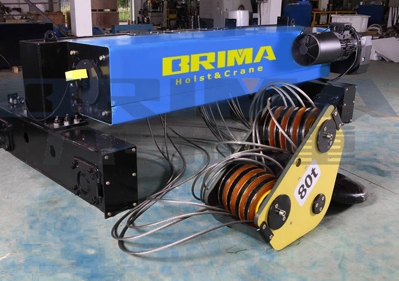 BRIMA High performance safe 10t double girder electric wire rope hoist ...